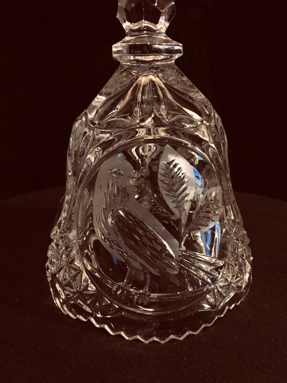 Home & Living Dinner Bell EAPG Thick Cut Glass Lead Crystal Sculptured ...