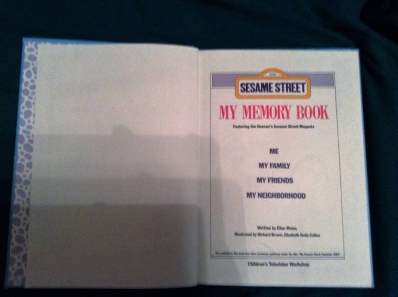 SESAME STREET My Memory Book How I've Grown What I've | Etsy