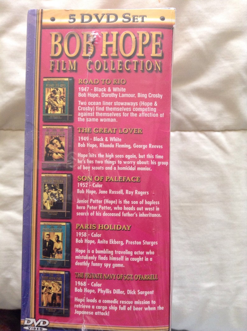Bob Hope Film Collector's 5 Pc DVD Set - Etsy