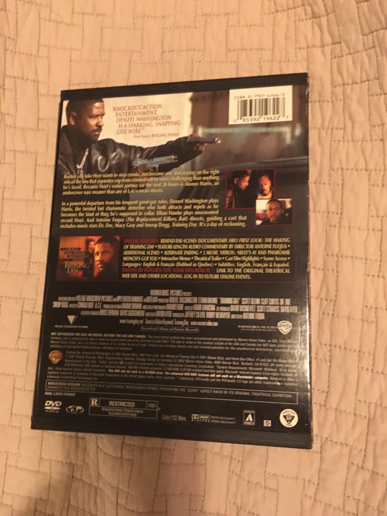Training Day DVD Movie Staring Denzel Washington & Ethan Hawke - Etsy