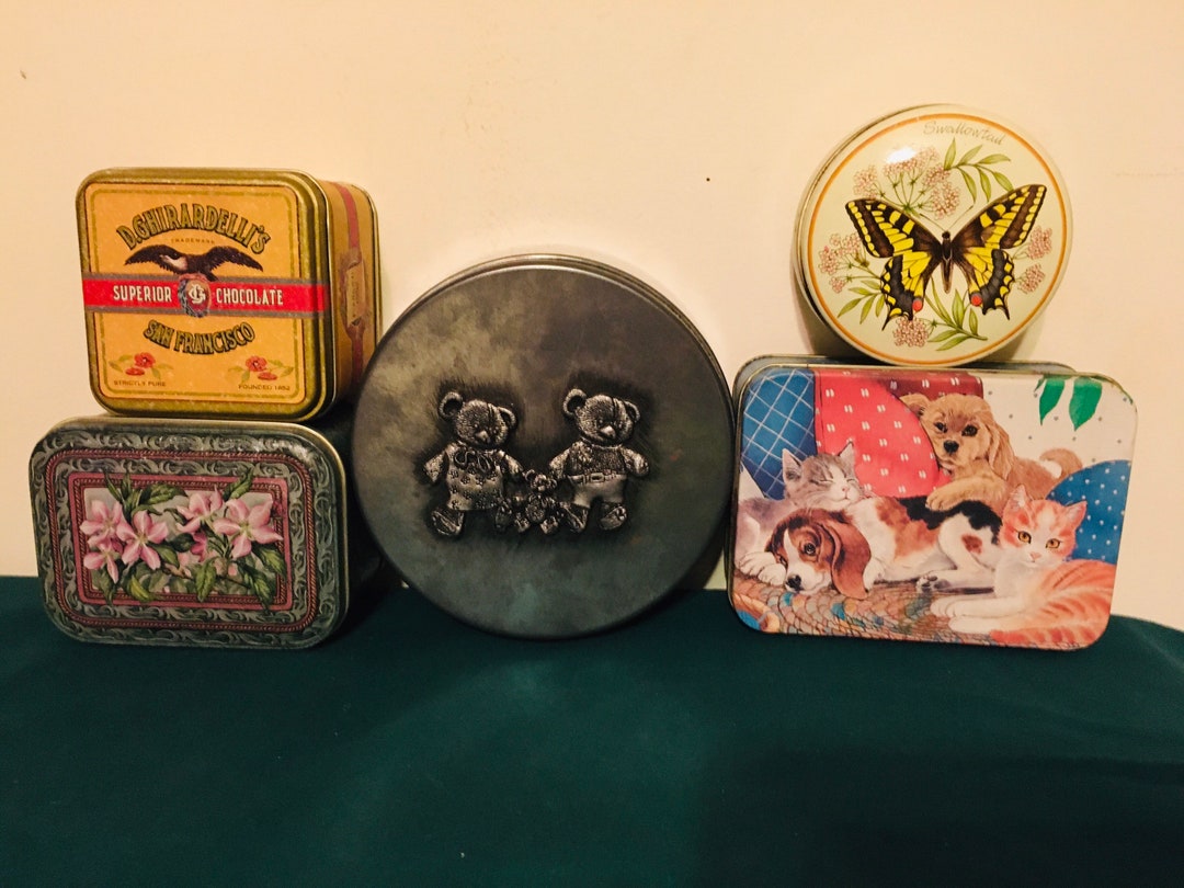 Tin Cans Collection Lot of 5 Vintage Uniquely Designed Memorabilias - Etsy