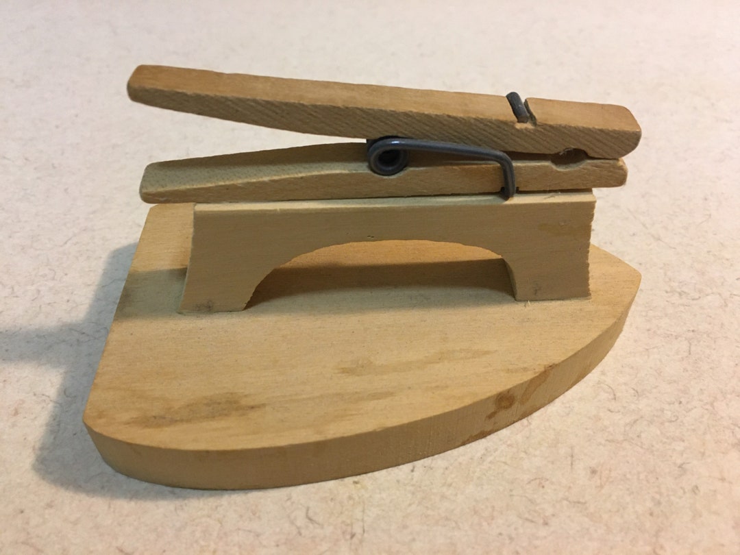 Paper Clip Memo Recipe Paperweight Wooden Iron - Shaped Clothespin Card ...