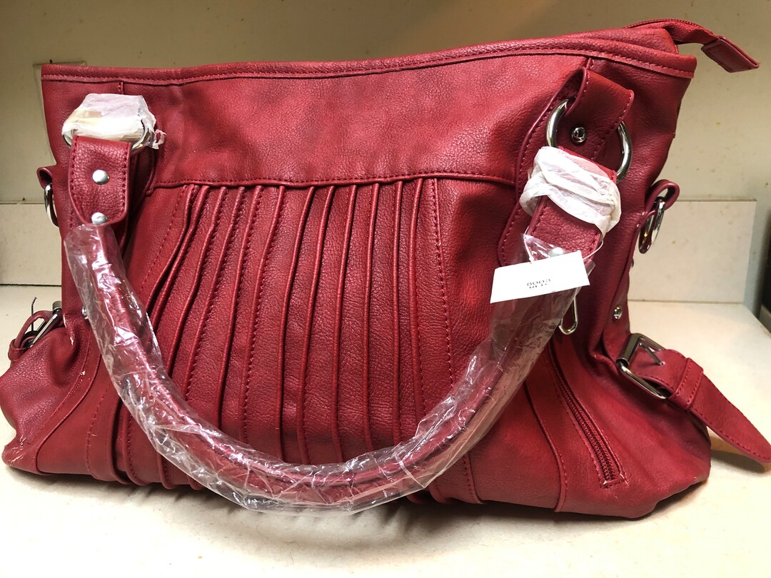 Faux Leather Red Multi-compartment Designer Styled Pocketbook - Etsy