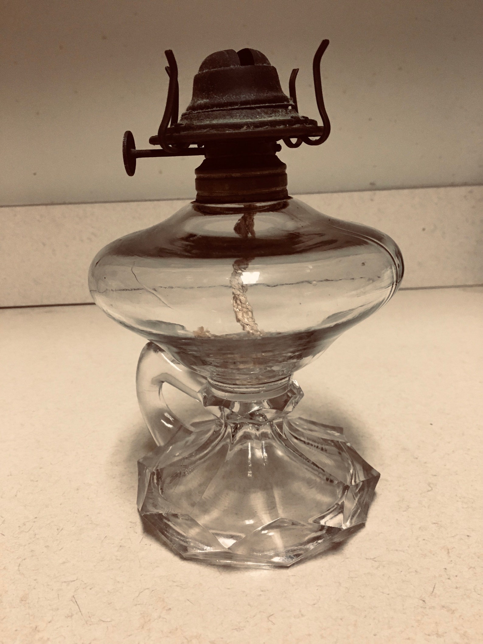 Elegant 12tall Fancy Hurricane Oil Lamp Clear Glass With - Etsy