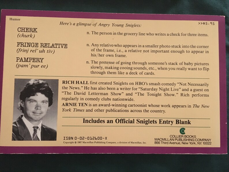 Sniglets any word that does'nt appear in the dictionary | Etsy