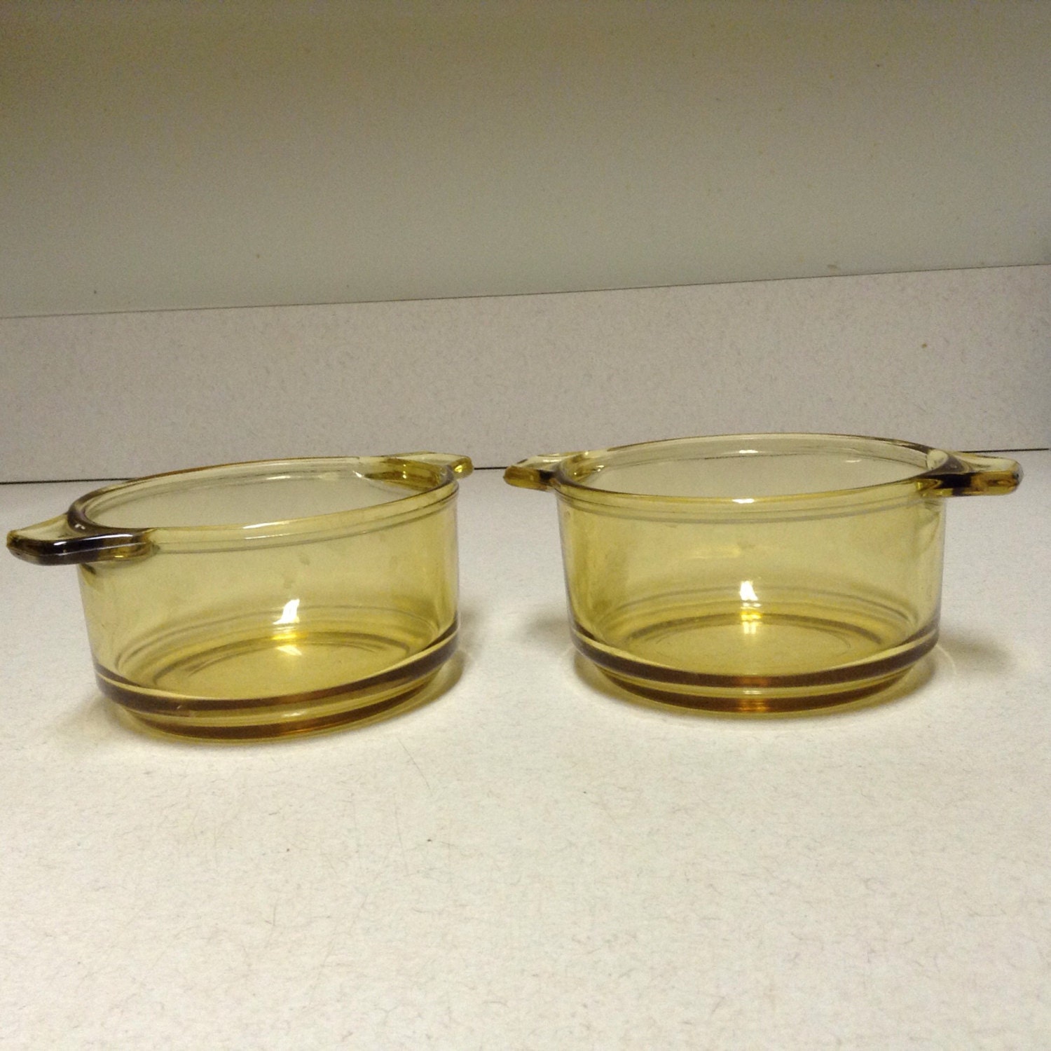 Dynaware Baking Dishes Pyrorey Set of Two Clear Amber Colored Baking ...