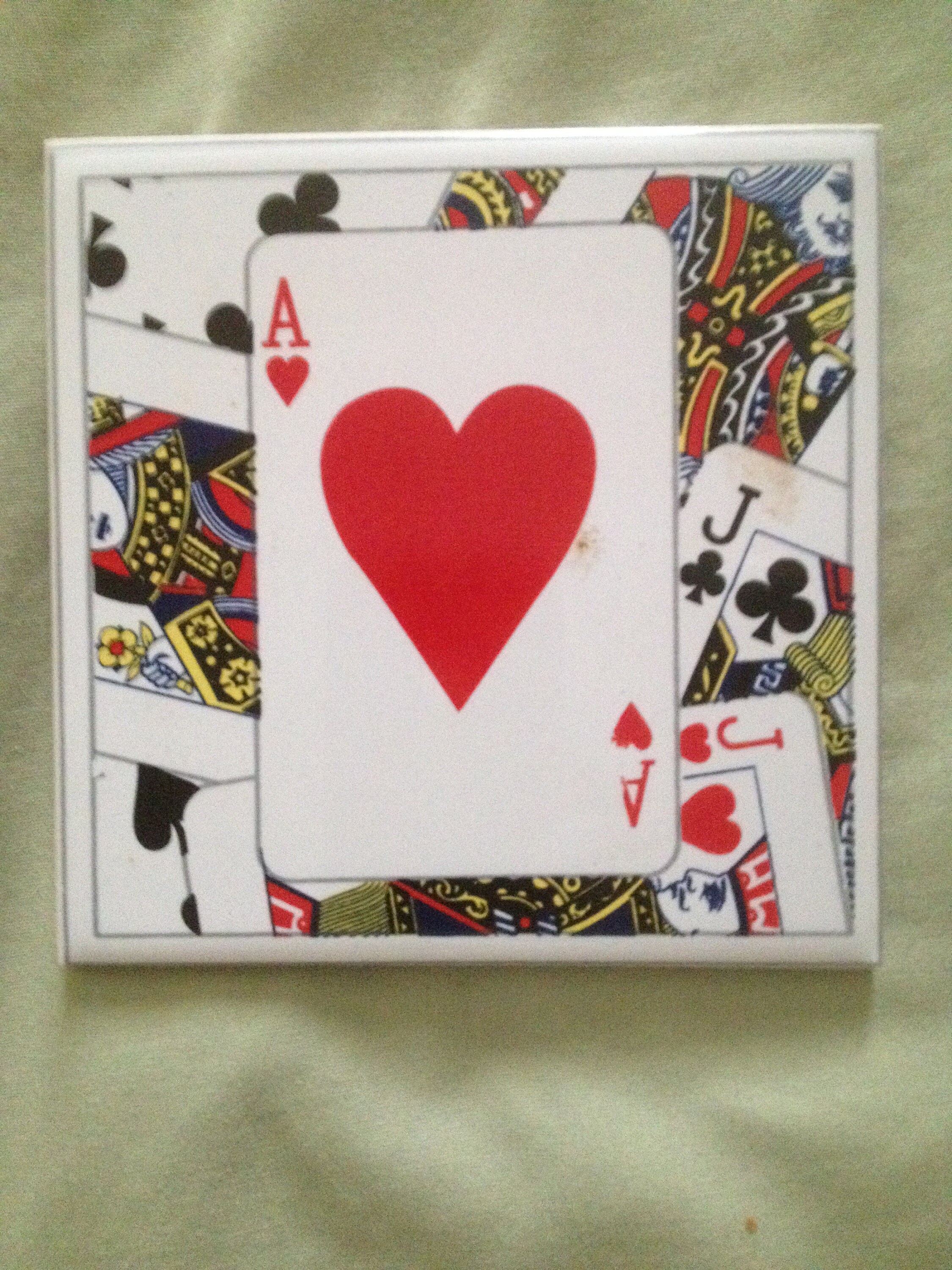 Playing Cards Coasters 4pc Ceramic Set of As - Etsy 日本