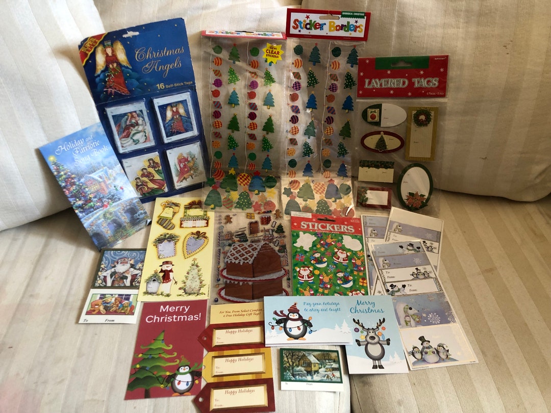 Christmas Tags Stickers Labels Song Book Assortments - Etsy