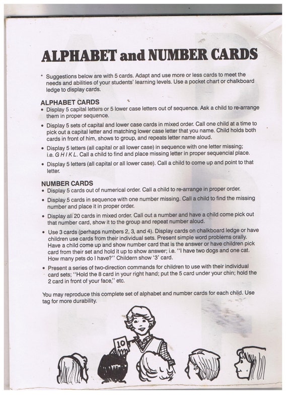 Alphabet and Numbers Cards / Reading Learning Counting | Etsy