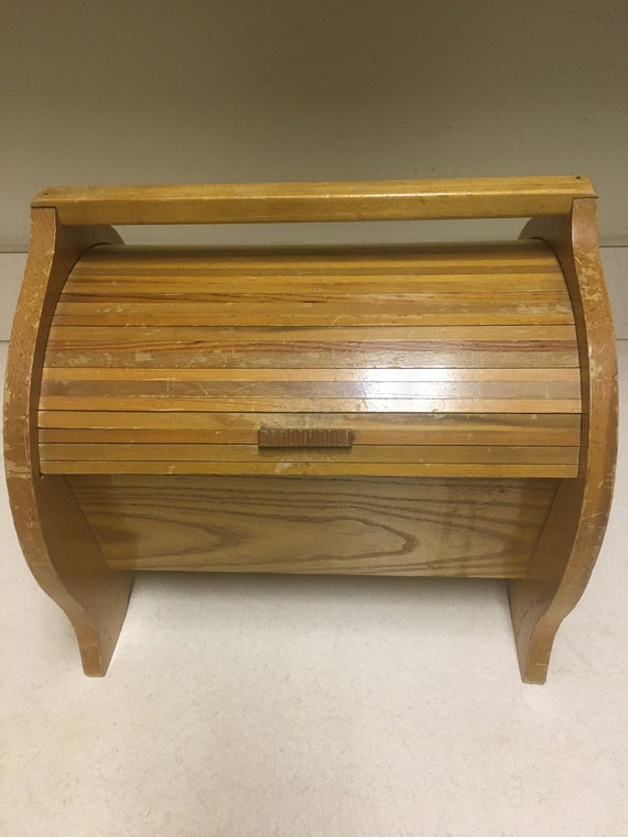 Wooden Bread Box With Sliding Lid Portable Wooden Bread Box | Etsy