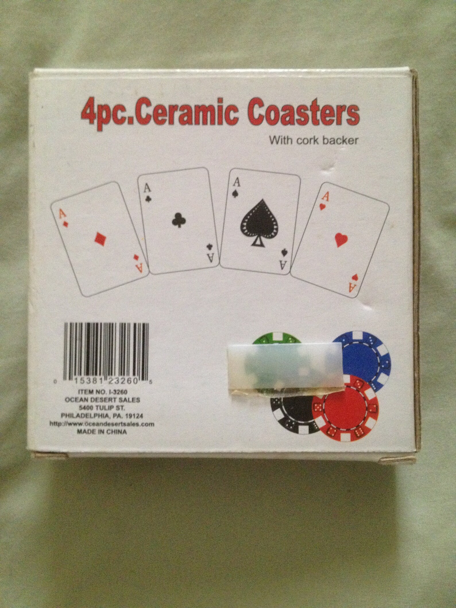 Playing Cards Coasters 4pc Ceramic Set of As - Etsy 日本
