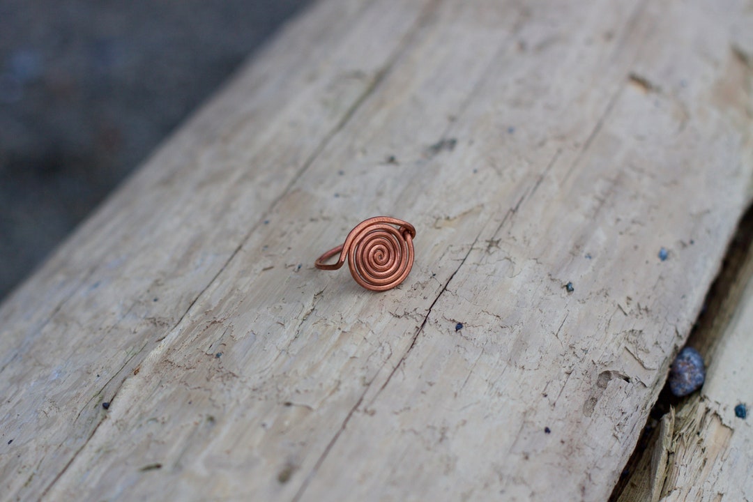 Spiral Copper Wire Ring - Etsy
