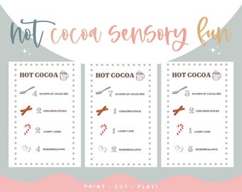 Hot Cocoa Sensory Bin Kit: Montessori Activity With Recipe Cards - Etsy