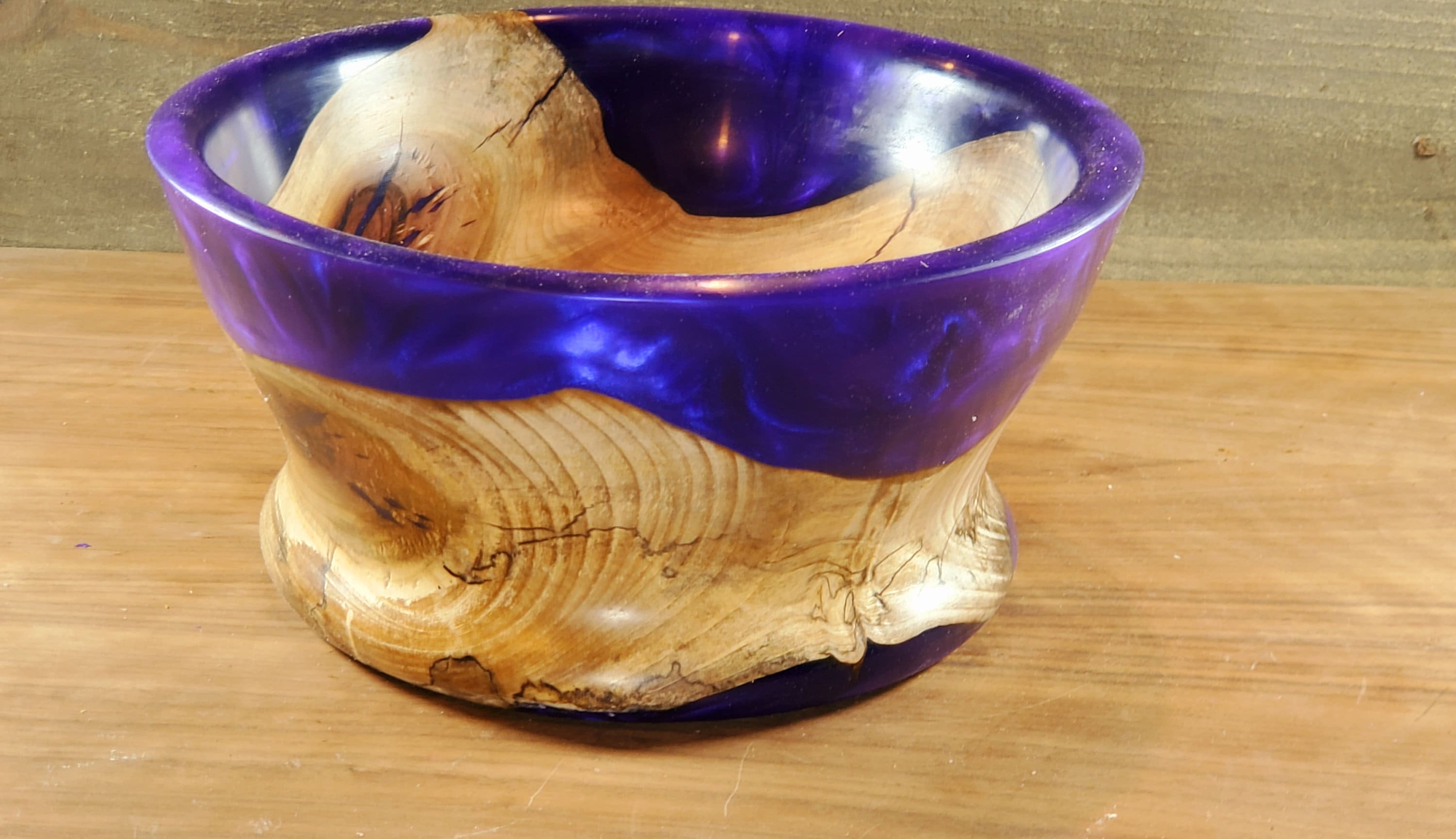 Purple Resin Maple Pedestal Bowl, - Etsy