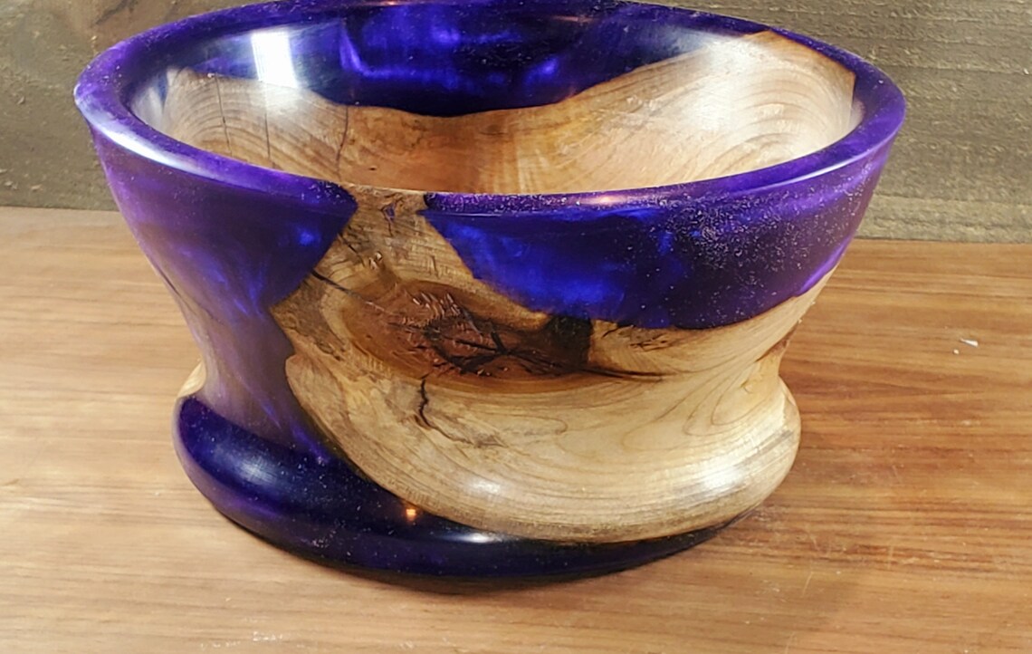 Purple Resin Maple Bowl, - Etsy