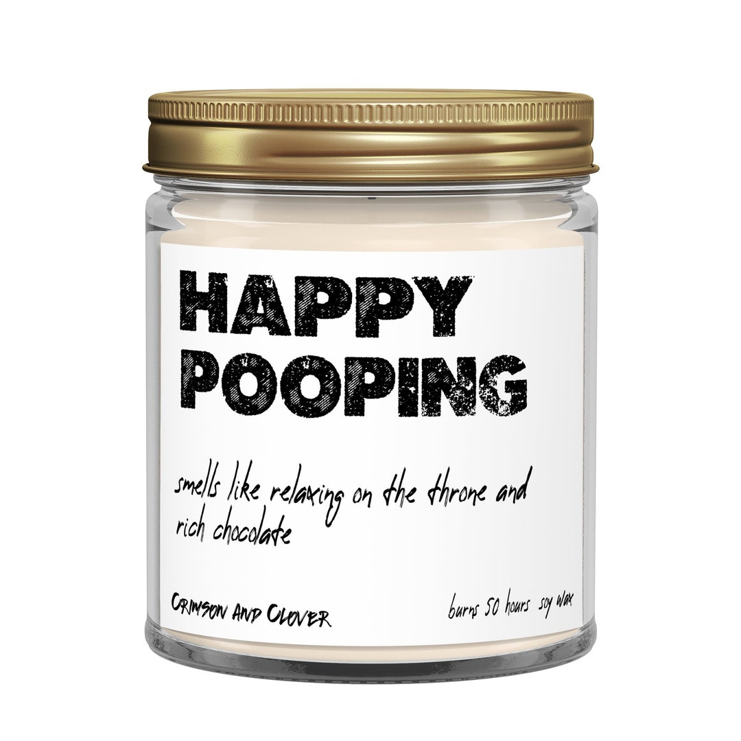 Happy Pooping Chocolate Funny Candle - Etsy