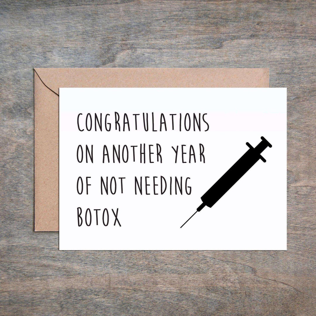 Botox Birthday Funny Birthday Card - Etsy