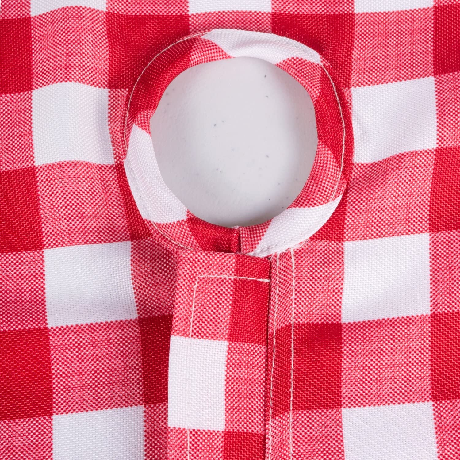 Outdoor Tablecloth With Umbrella Hole Red Checkered Spill - Etsy