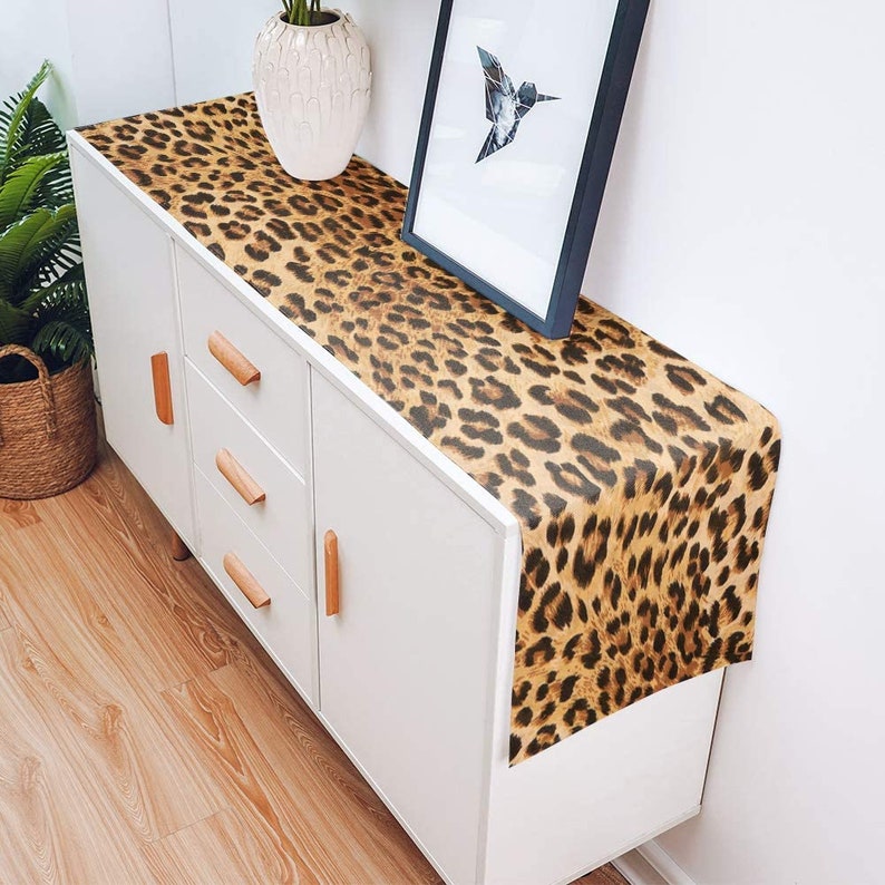 Leopard Print Table Runner Cheetah Table Runner Safari - Etsy