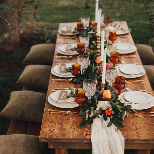 Linens Home & Living Kitchen & Dining Linen table runner gauze sheer ...