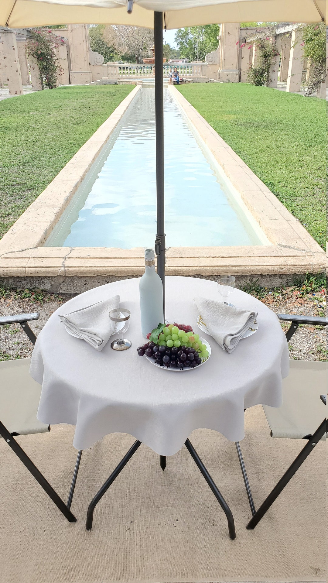Outdoor Tablecloth With Umbrella Hole, All Sizes, Top of the Line - Etsy