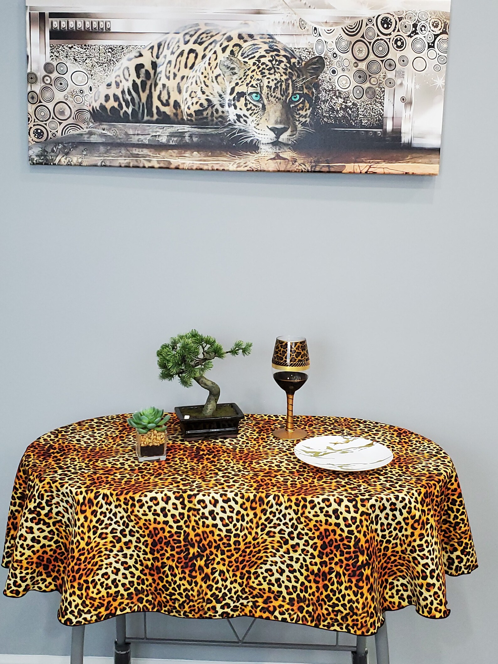 Leopard Print Tablecloth Cheetah Tablecloth All Sizes | Etsy