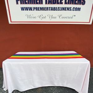 Pride Rainbow Tablecloth, Rainbow Table Runner - Etsy