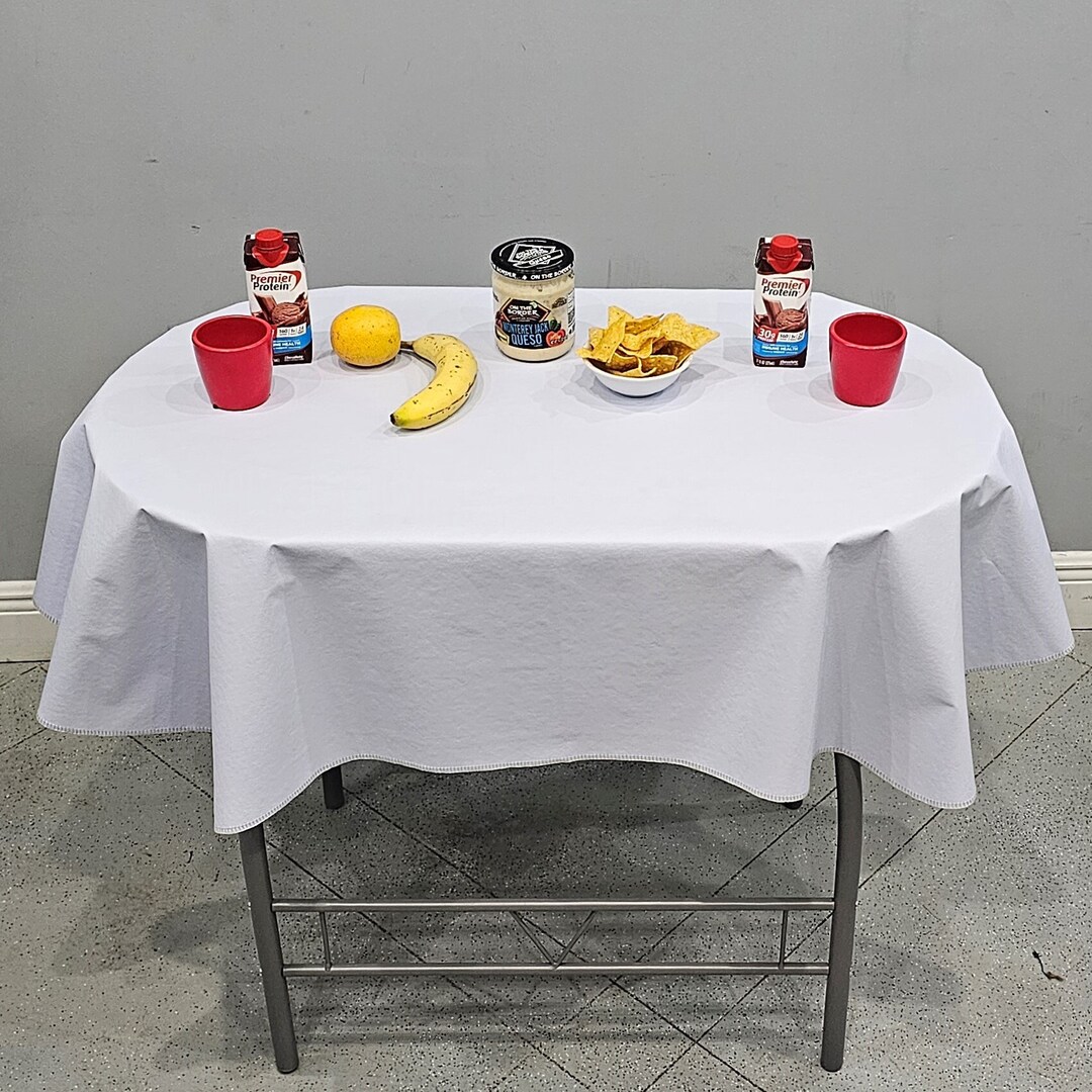 Oval Vinyl Tablecloth With Flannel Backing, 41 Colors - Etsy