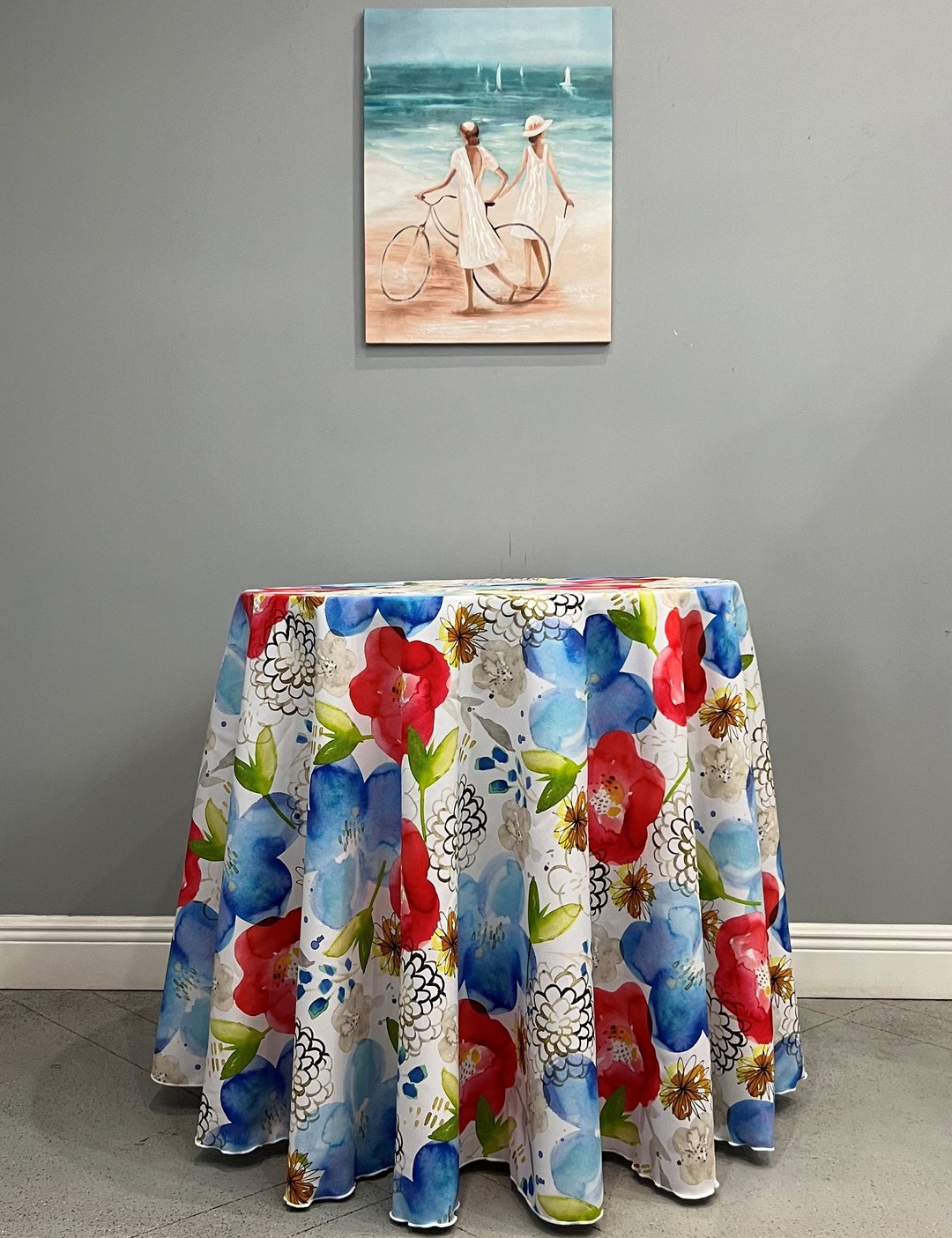 Whimsical Floral Tablecloth, All Sizes - Etsy