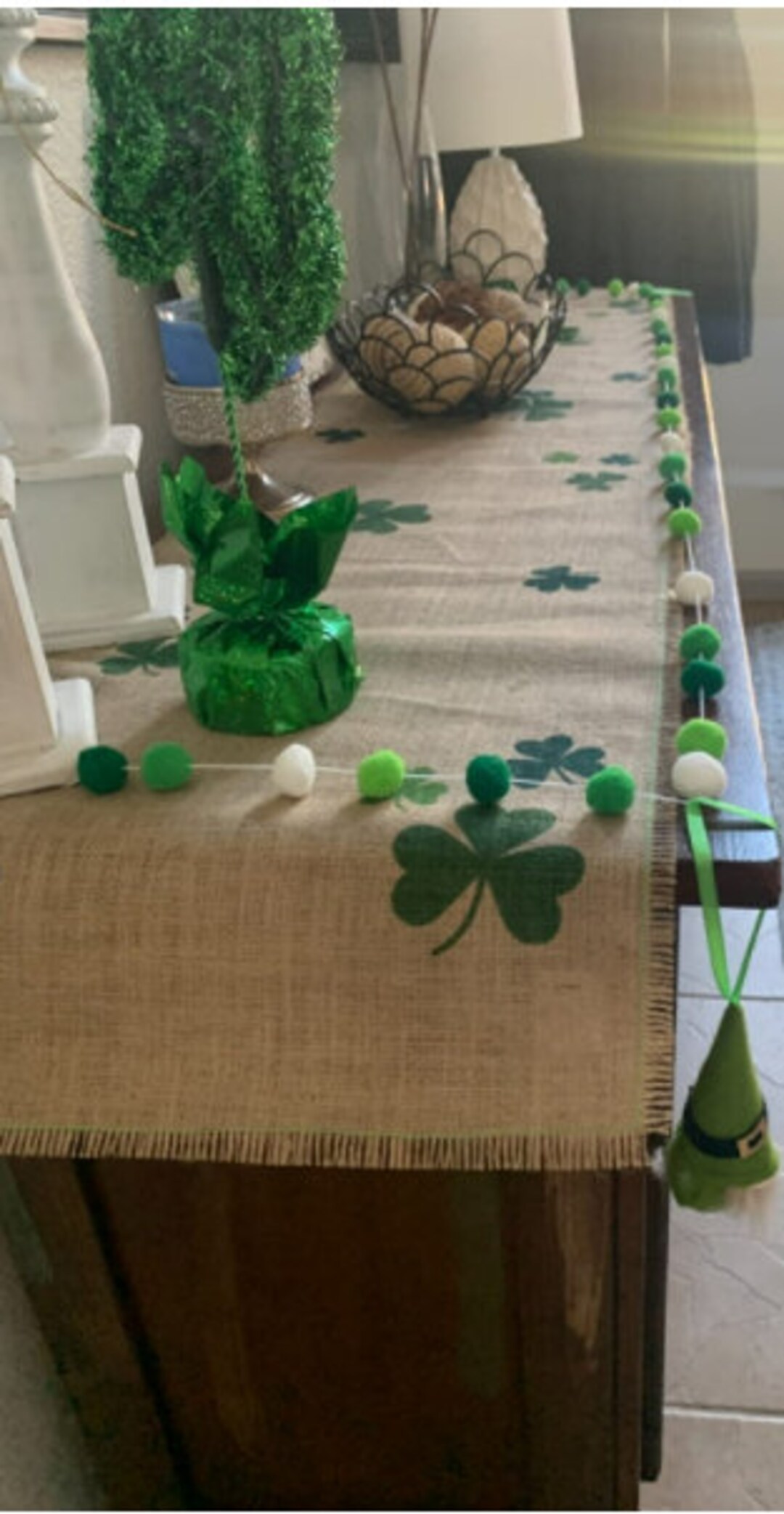 Shamrock Table Runner, St Patrick's Day Table Runner - Etsy