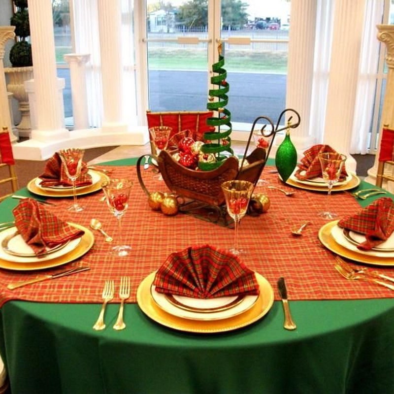 90 Inch Round Christmas Tablecloth - Etsy