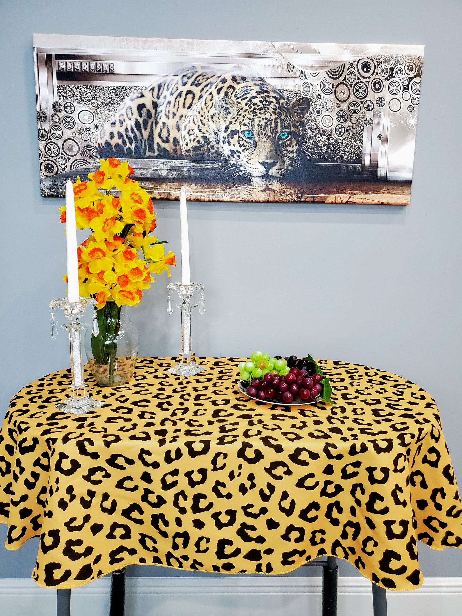 Leopard Print Tablecloth Cheetah Tablecloth All Sizes - Etsy