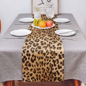 Leopard Print Table Runner , Cheetah Table Runner, Safari Theme - Etsy