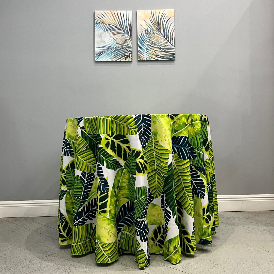 Leaf Tablecloth All Sizes Including Any Oval Tablecloth Size - Etsy