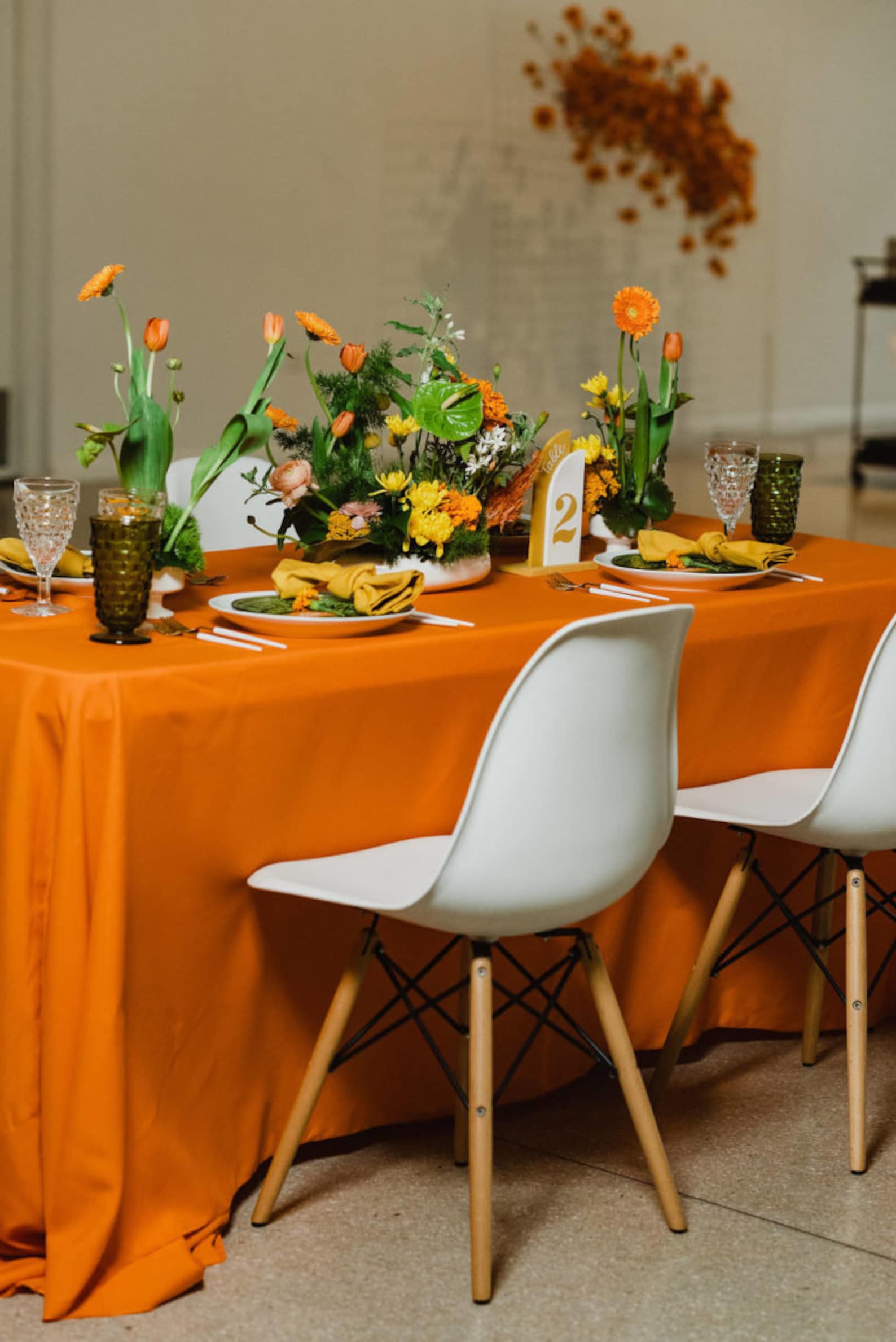 Orange Burnt Orange Tablecloth Fall Tablecloth Colors All | Etsy