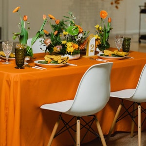 Orange, Burnt Orange Tablecloth, Fall Tablecloth Colors, 24 Autumn ...
