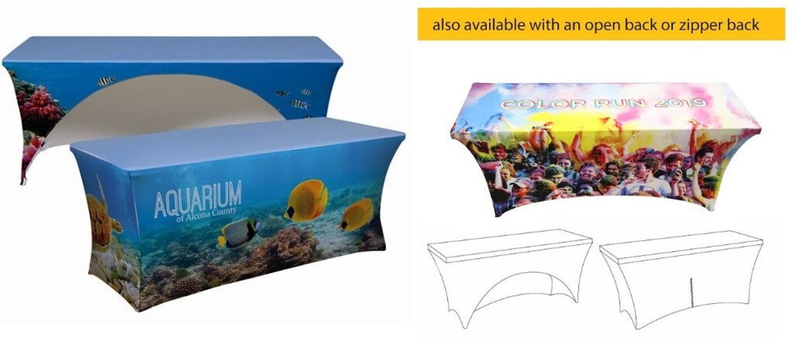 Logo Tablecloth 8' Spandex Stretch Tablecloth for Trade - Etsy