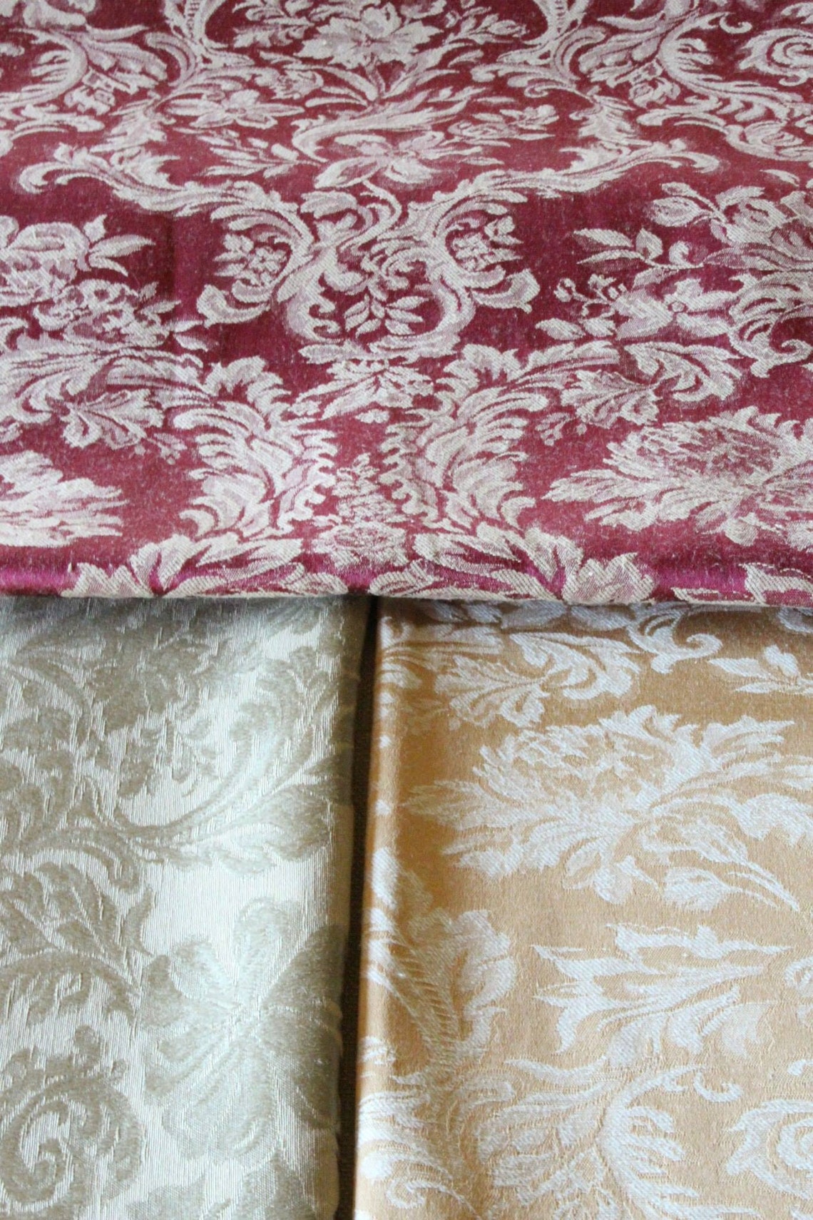 Miranda Damask Table Linen Swatch Card & Sample in All 10 | Etsy