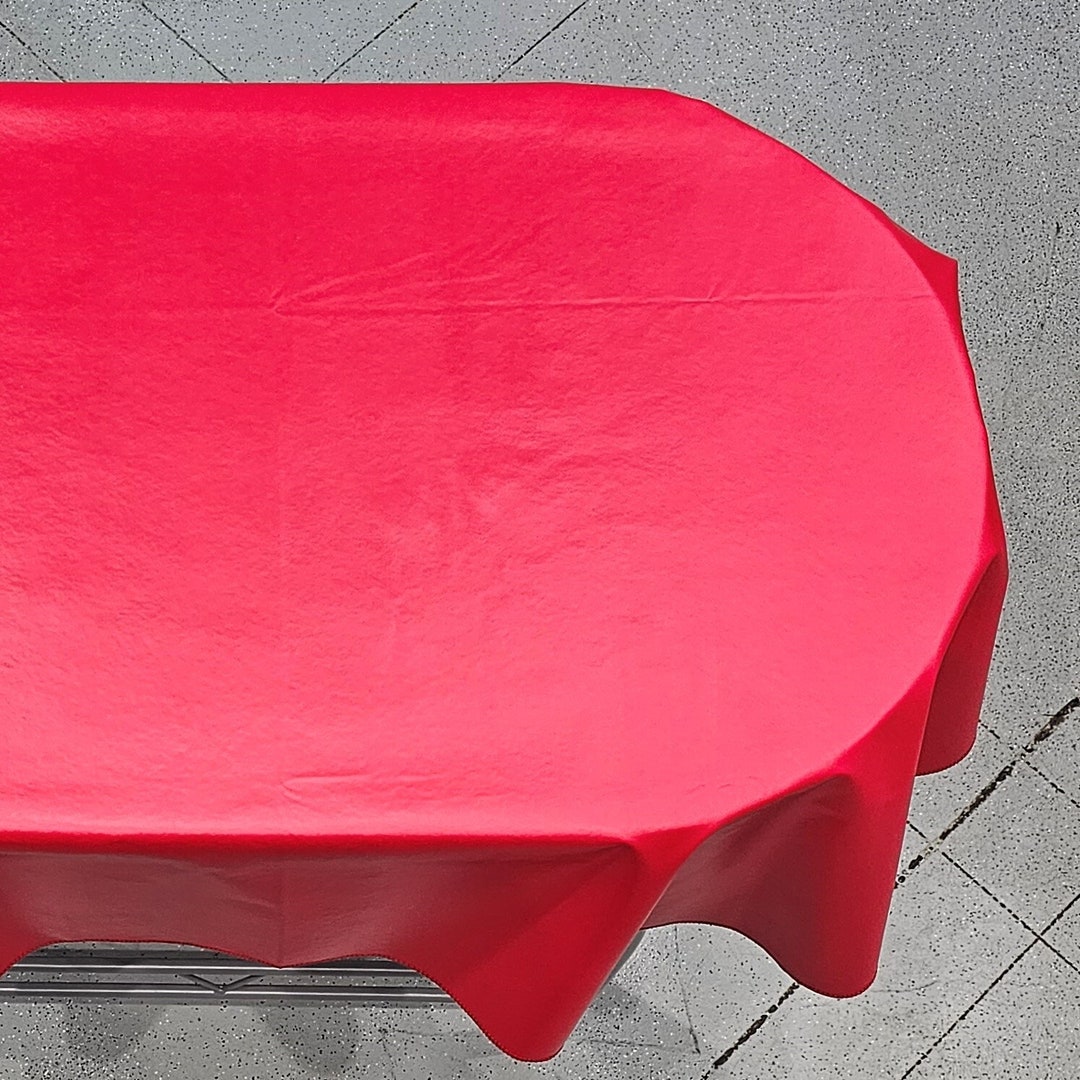 Oval Vinyl Tablecloth With Flannel Backing, 41 Colors - Etsy