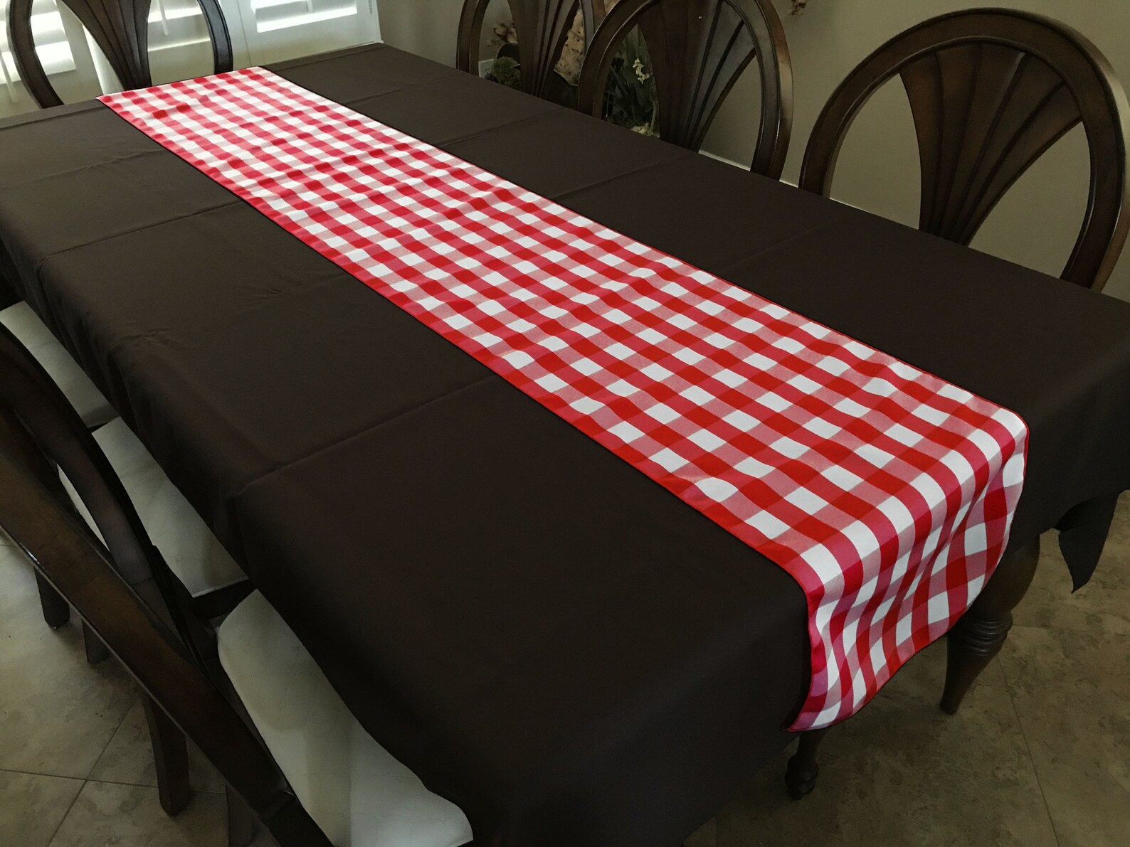 Gingham Table Runner Checkered Table Runner 13 X - Etsy
