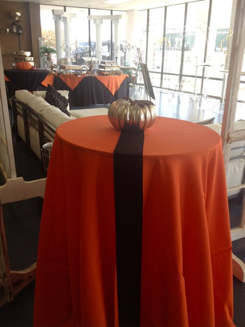 Orange Burnt Orange Tablecloth Fall Tablecloth Colors All | Etsy