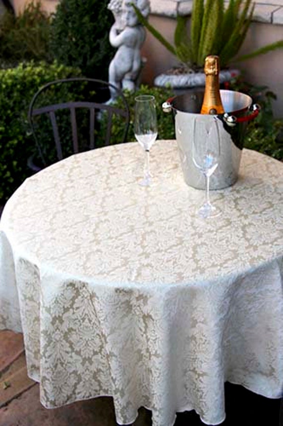 Saxony Damask Tablecloth Round Square Rectangular Oval - Etsy