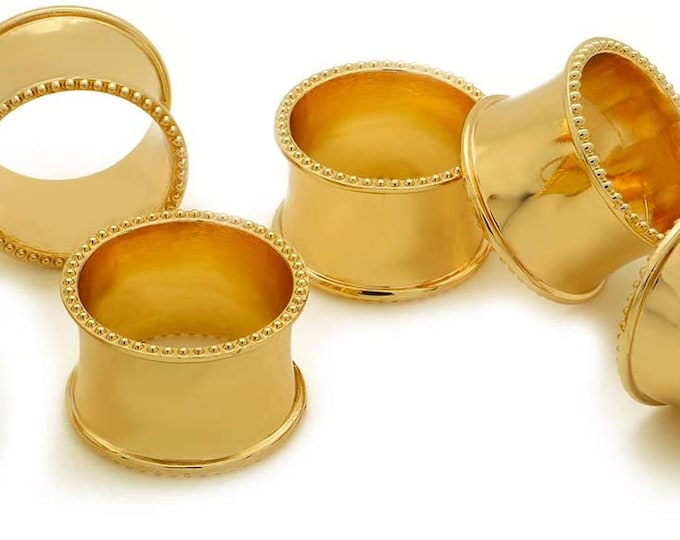 Gold Faux Bamboo Napkin Rings Set of 4 - Etsy