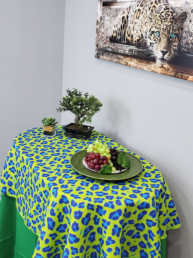 Leopard Print Tablecloth Cheetah Tablecloth All Sizes - Etsy
