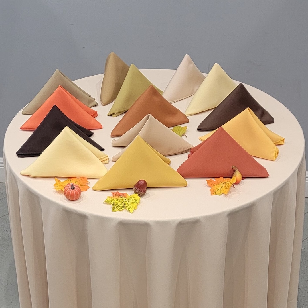 Fall Napkins, Thanksgiving Napkins, Mix and Match, 21 Autumn Colors - Etsy