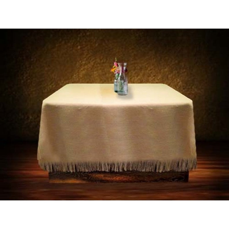 Burlap Tablecloth & Burlap Napkins With Fringe or Without - Etsy