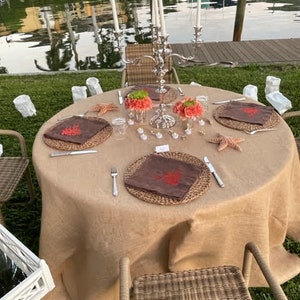 Burlap Tablecloth Special, All Sizes, Wedding Tablecloth Quality - Etsy