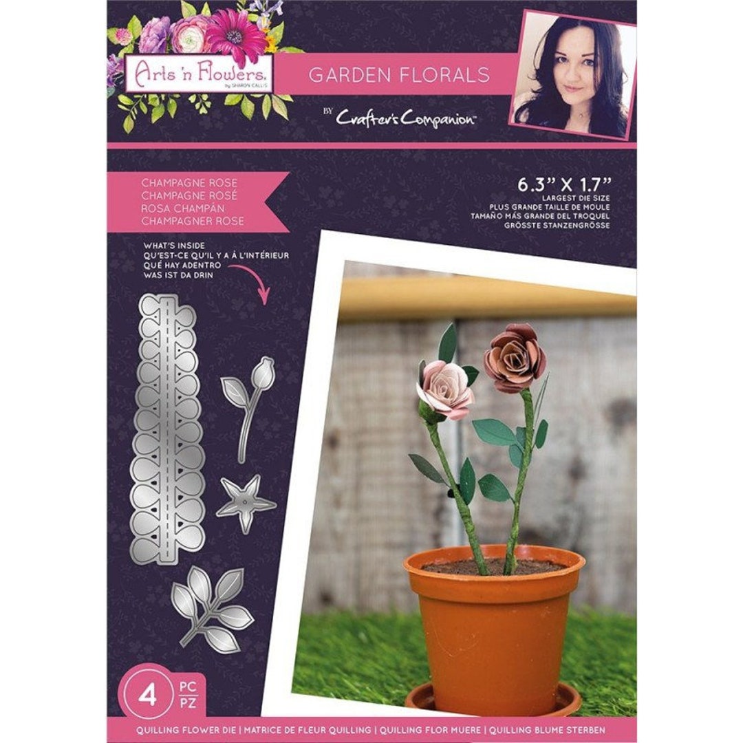 Sharon Callis Crafts Arts N Flowers Garden Florals - Champagne Rose - Etsy