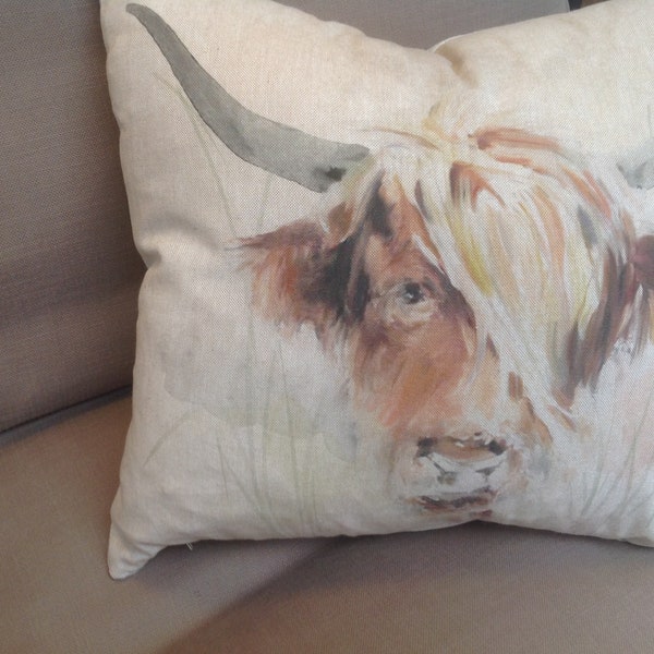 Highland Cow Cushion - Etsy UK
