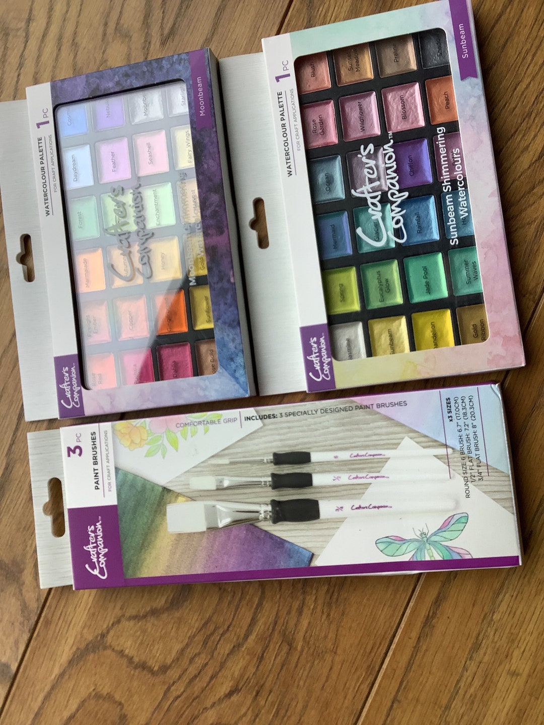 Crafters Companion Watercolour Paints Shimmering Watercolours X2 ...